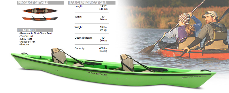 Great Turtle Kayak Tours | Ultimate 14.5 tandem kayak by Native Watercraft